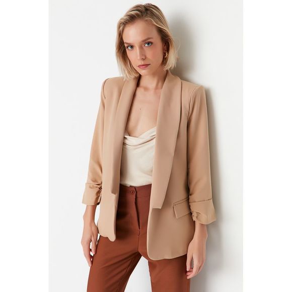 Trendyol | Jackets & Coats | Nwt Trendyol Women Regular Fit Lapel ...